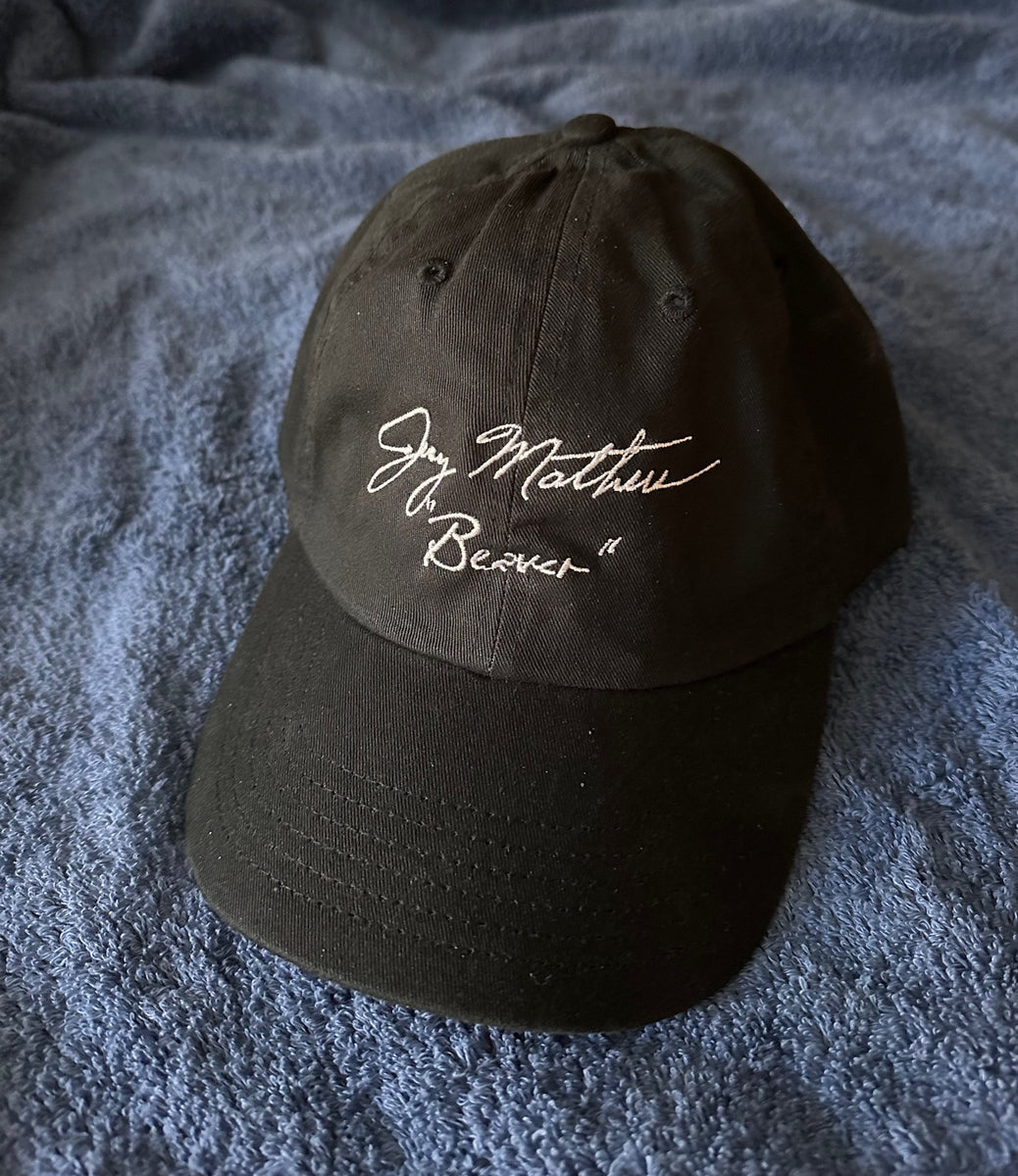Signature hat in black – Jerry Mathers Beaver Merch