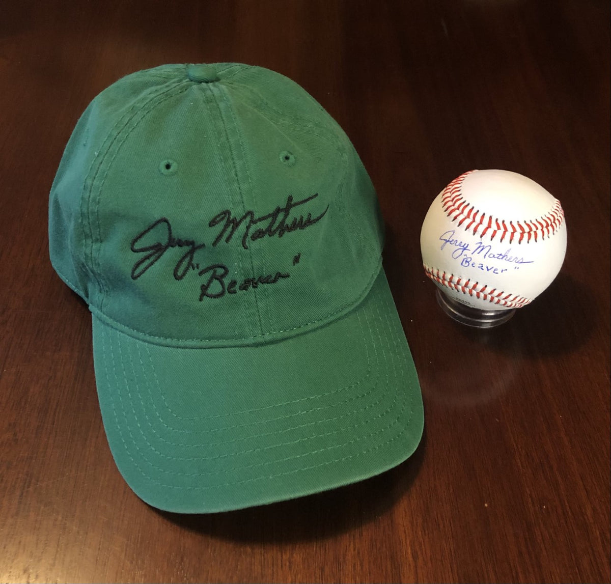 Hat and Ball package (GREEN) – Jerry Mathers Beaver Merch